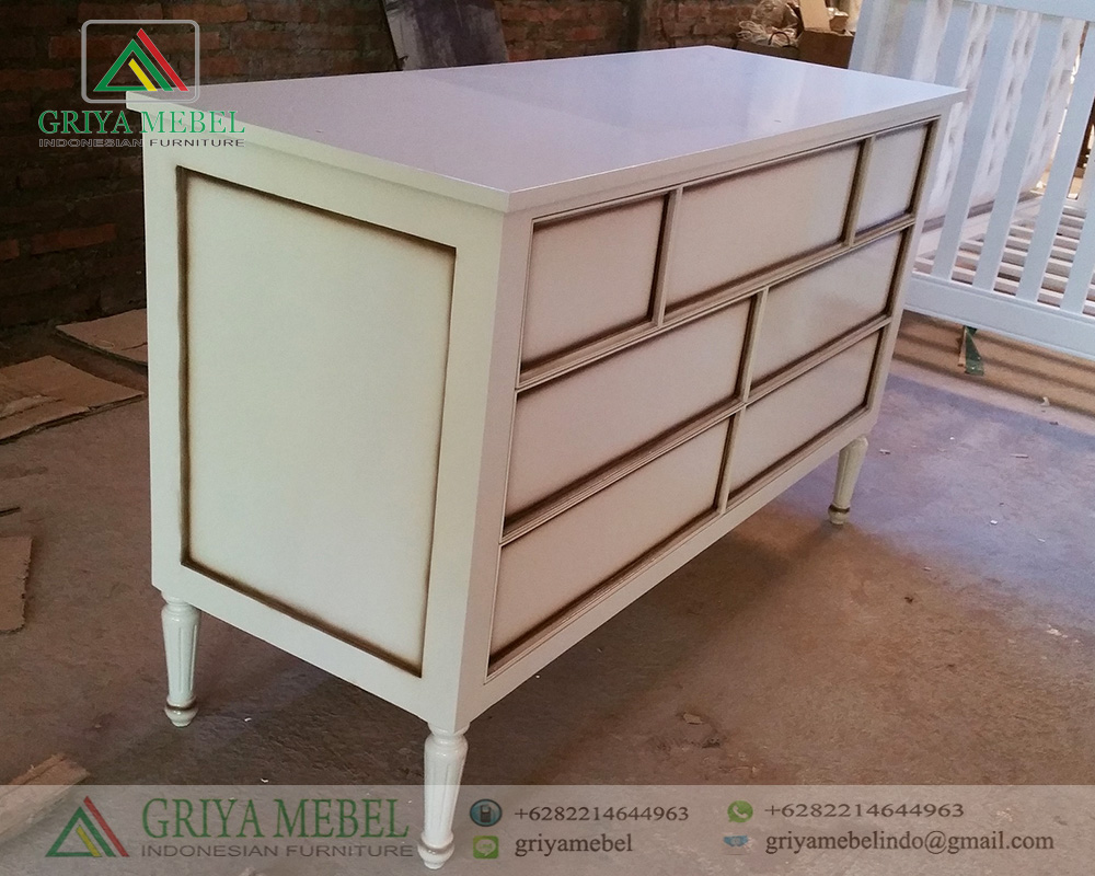 Meja Laci Anak Minimalis Cat Duco Antik | griya mebel