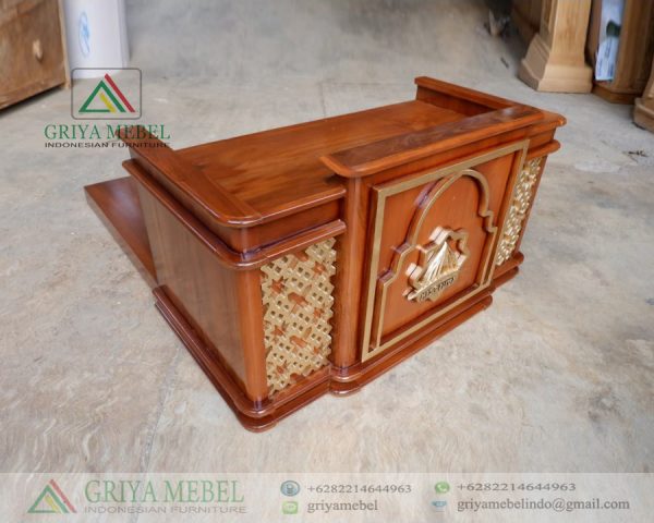 Mimbar Duduk Majlis Ukir Minimalis | griya mebel