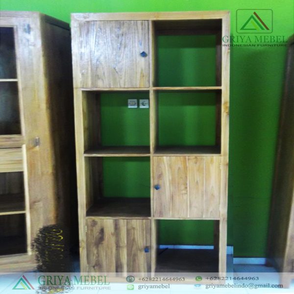 Loker Rak Hias Jati Minimalis | griya mebel