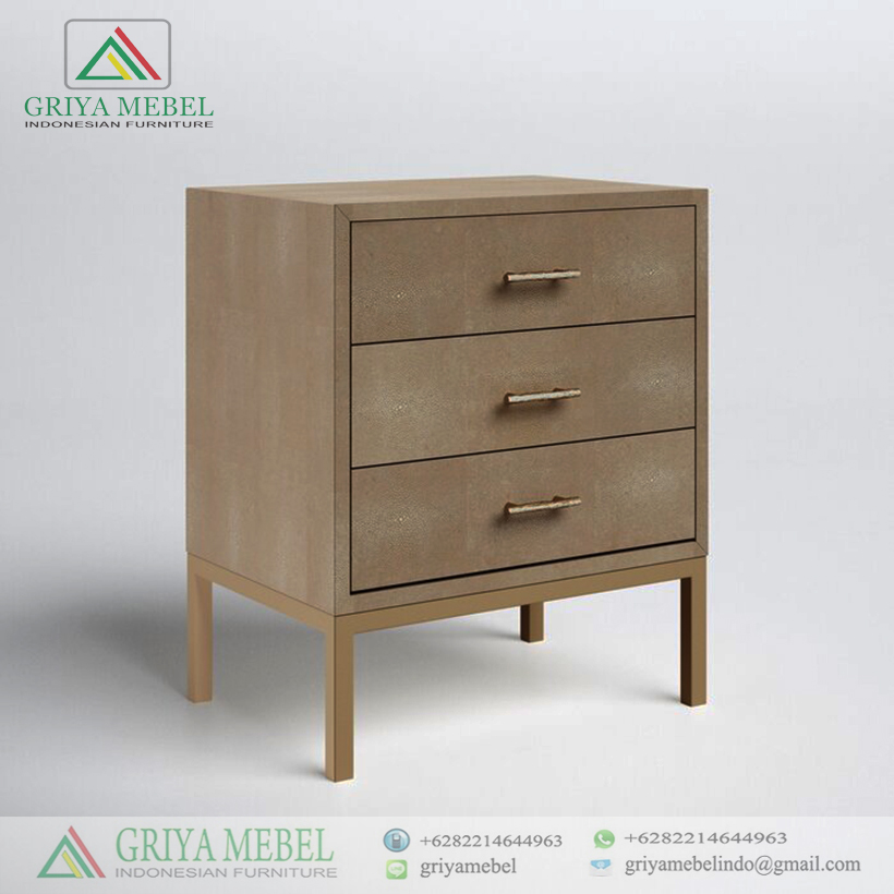 Meja Nakas 3 Laci Modern Minimalis | griya mebel